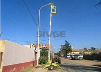 China Hydraulic Single Mast Aerial Work Platform 8m Height Trailer Type Lift For Ceiling for sale