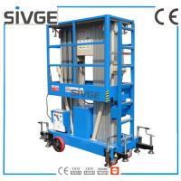China 12 m Aluminum Alloy vertical mast lift manlift double mast lift vertical platform lift aerial work platform for sale