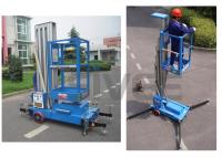 China Aluminium Alloy Hydraulic Single Mast Lift Platforms 6m Platform Height for sale