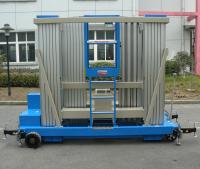 China Blue 20 M Push Around Man Lift , Aluminum Alloy Mobile Elevating Work Platform for sale