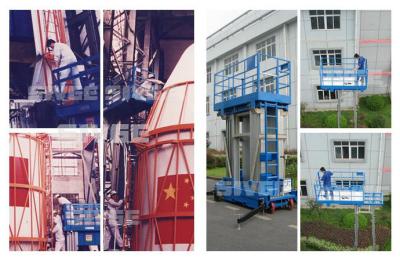 China Two Person Four Mast Aluminum Work Platform With 10m Working Height for sale