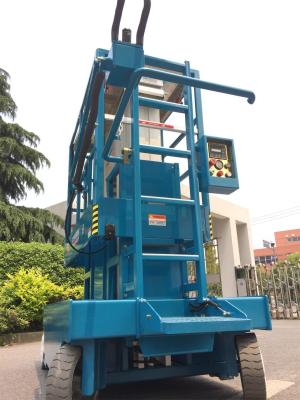 China 10 m self-propelled electric Aluminum vertical manlift double mast lift vertical platform lift aerial work platform for sale