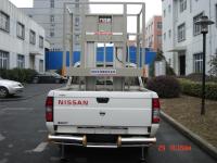 China Double Mast Truck - Mounted Aerial Lift , Aluminium Work Platform For 2 Persons for sale