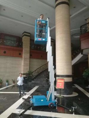 China 10m Electrical Aluminum Work Platform for Repair Lights with 136kg Loading Capacity for sale