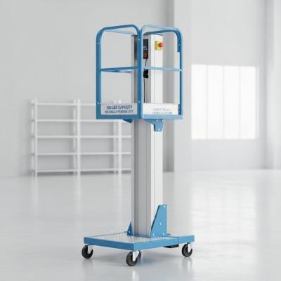 China 300 Lbs Capacity One Man Lift 4m Platform Height Compact Design Single Person Lift Platform for Space Utilization for sale