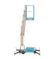 China 8 m Aluminum vertical mast lift manlift single mast lift vertical platform lift aerial work platform for sale