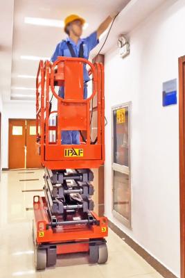 China 6m Scissor Lift Mini Scissor Lift Platform 7.6 Meter Height For Painting And Cleaning for sale
