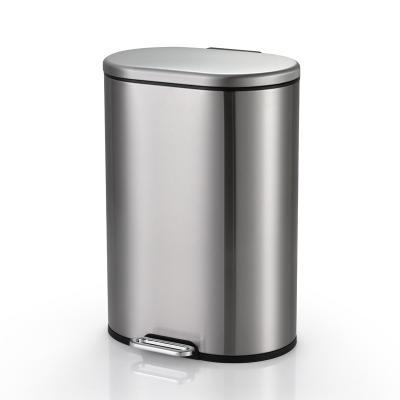 China Rustproof 2.38 Gallon Stainless Steel Step Trash Can for sale