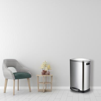 China Stainless Steel Rectangular 13.2 Gallon Kitchen Recycling Bins for sale
