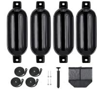 China Inflatable 4 Pack Boat Bumpers Fenders with 4 Ropes Boat Bumpers Boat Fender for sale