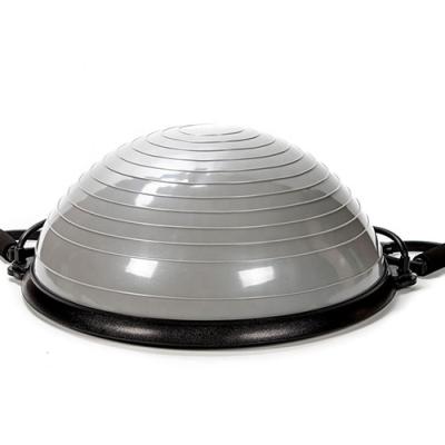 China Anti Skid Grey Gym Half Balance Ball For Yoga Workout Massage Balance Ball for sale