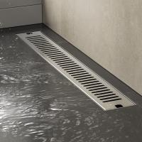 China 304 Stainless Steel Linear Shower Drain DN50 Rectangular Floor Drain 600mm for sale