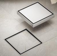 China 304 Stainless Steel Invisible Floor Drain Tile Insert Hidden Recessed Anti Odor Shower Drain 8x8 cm to 30x30 cm for sale