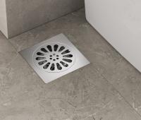 China 304 Stainless Steel Floor Drain 10x10cm High Flow Anti Odor for Washing Machine Hotel Engineering for sale