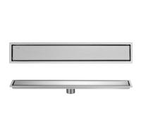 China 304 Stainless Steel Rectangular Tile Insert Floor Drain Gold Long Linear Anti Odor 600mm for sale