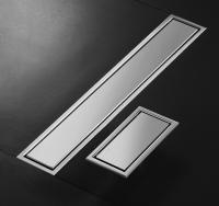 China 304 Stainless Steel Rectangular Tile Insert Floor Drain Gold Long Linear Anti Odor 600mm for sale
