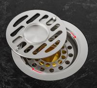 China 304 Stainless Steel Floor Drain DN03 Anti Odor Shower Drain with Hair Catcher 9.8x9.8cm for sale