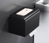 China 304 Stainless Steel Toilet Paper Holder Waterproof Wall Mounted Tissue Box 20x20cm for sale