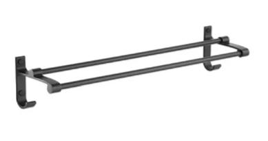 China Aluminum Towel Rack Wall Mounted 60cm Bathroom Kitchen Towel Holder Rust Resistant for sale