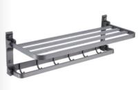 China Aluminum Towel Rack Wall Mounted Bathroom Kitchen Towel Holder 60cm Rust Resistant for sale