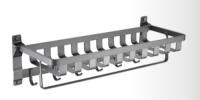 China Aluminum Towel Rack Wall Mounted Bathroom Towel Holder 60cm Rust Resistant for sale