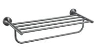 China Aluminum Towel Rack Wall Mounted Bathroom Towel Holder Rust Resistant 60cm for sale
