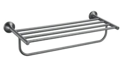 China Aluminum Towel Rack Wall Mounted Bathroom Towel Holder Rust Resistant 60cm for sale