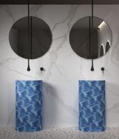 China Freestanding Pedestal Sink CPG-6622 Modern Column Basin for Bathroom Hotel Use for sale