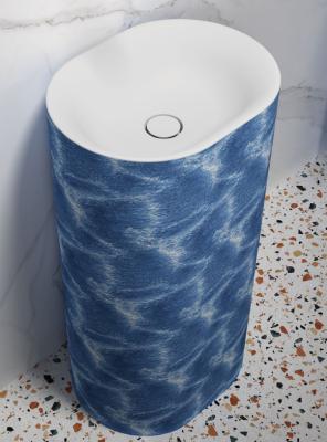 China Freestanding Pedestal Sink CPG-6622 Modern Column Basin for Bathroom Hotel Use for sale