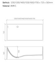 China Modern Freestanding Pedestal Bathtub CPG-8819 Luxury Soaking Tub 1500mm Contemporary Bathroom for sale
