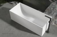 China Modern Freestanding Pedestal Bathtub CPG-8819 Luxury Soaking Tub 1500mm Contemporary Bathroom for sale