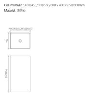 China Freestanding Pedestal Sink CPG-6618 Modern Column Basin for Bathroom Hotel Use for sale