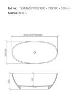 China Modern Freestanding Pedestal Bathtub CPG-8801-G Luxury Soaking Tub 1500mm Contemporary Bathroom for sale