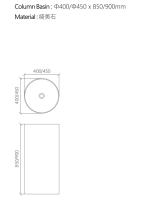 China Freestanding Pedestal Sink CPG-6620 Modern Column Basin for Bathroom Hotel Use for sale