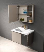 China Smart Bathroom Vanity with LED Anti-Fog Mirror & Medicine Cabinet 80cm Wall-Mounted for sale