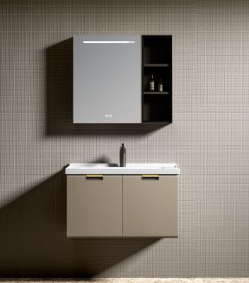 China Smart Bathroom Vanity with LED Anti-Fog Mirror & Medicine Cabinet 80cm Wall-Mounted for sale