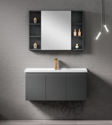 China Mocee Bathroom Vanity Cabinet with Mirror and Medicine Cabinet 100cm Wall Mounted for sale