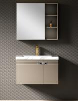 China Modern Bathroom Vanity with Mirror and Medicine Cabinet 80cm Wall Mounted Storage for sale