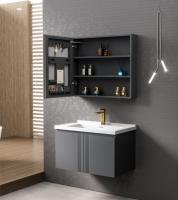 China Smart Bathroom Vanity with LED Anti-Fog Mirror and Medicine Cabinet 80cm for sale