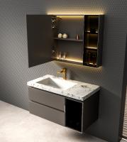 China Smart Bathroom Vanity with LED Anti-Fog Mirror and Medicine Cabinet 600mm for sale