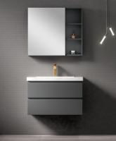 China Mocee Modern Bathroom Vanity with Mirror and Medicine Cabinet 80cm Wall-Mounted Storage for sale