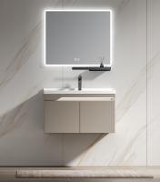 China Wall Mounted Bathroom Vanity 80cm with Smart LED Anti Fog Mirror and Medicine Cabinet for sale