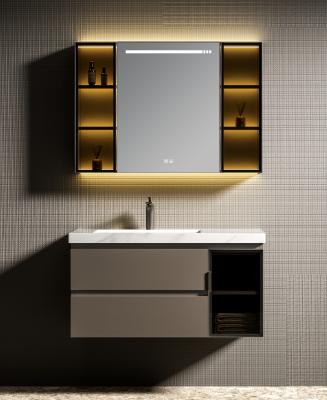 China Smart Bathroom Vanity with LED Anti-Fog Mirror and Medicine Cabinet 60cm for sale