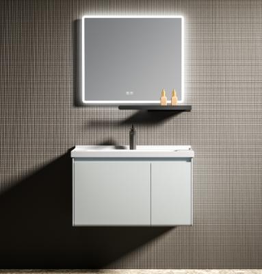 China Smart Bathroom Vanity 80cm with LED Anti-Fog Mirror and Medicine Cabinet KF2014-80 for sale