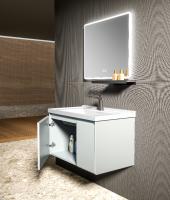 China Smart Bathroom Vanity 80cm with LED Anti-Fog Mirror and Medicine Cabinet KF2014-80 for sale