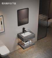 China Mocee Sintered Stone Bathroom Vanity 500x400mm with LED Mirror and Storage Cabinet for sale