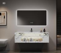 China Mocee Premium Sintered Stone Bathroom Vanity with LED Mirror 60cm 80cm 100cm for sale