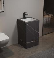 China Modern Sintered Stone Pedestal Basin – Durable Bathroom Sink - 025 for sale