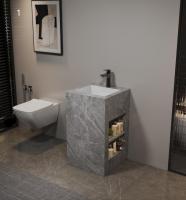 China Modern Sintered Stone Pedestal Basin – Durable Bathroom Sink - 026 for sale