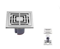 China Stainless Steel Anti-Odor Floor Drain 4 inch Square Shower Drain with Removable Cover for sale